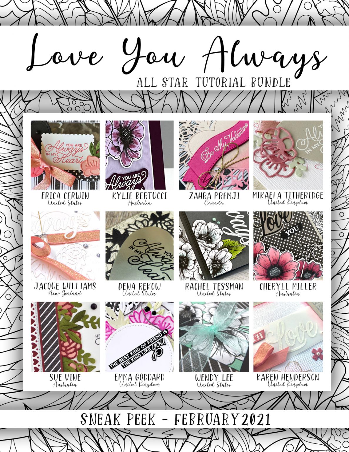 All Star Tutorial Bundle Design Team Blog Hop February 2021 Love You ...